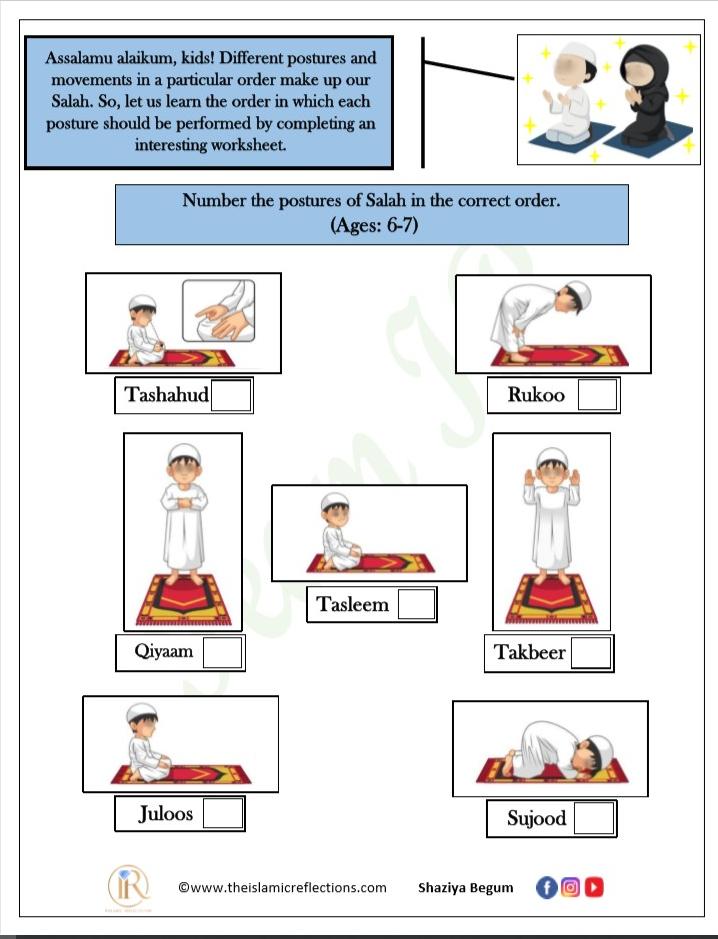 Worksheets Age (5-7) Archives - Page 2 of 5 - Islamic Reflections